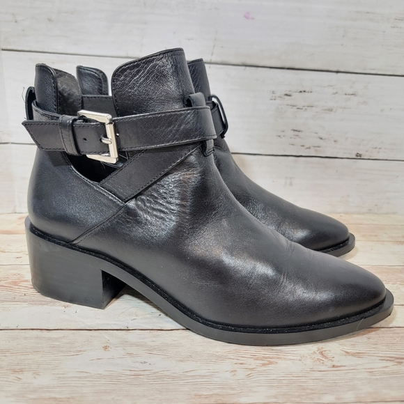 Anthropologie | Shoes | Anthro Other Stories Black Belted Cut Out Ankle ...